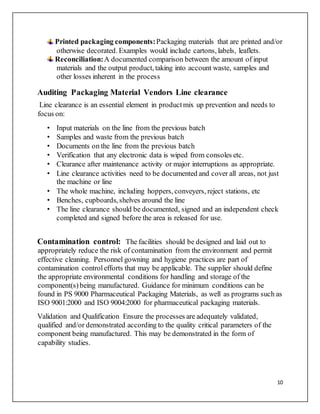 Auditing of vendors and production department | DOCX