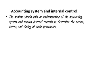 Auditing And Principles of standards one | PPTX