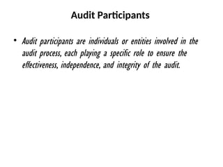Auditing And Principles of standards one | PPTX