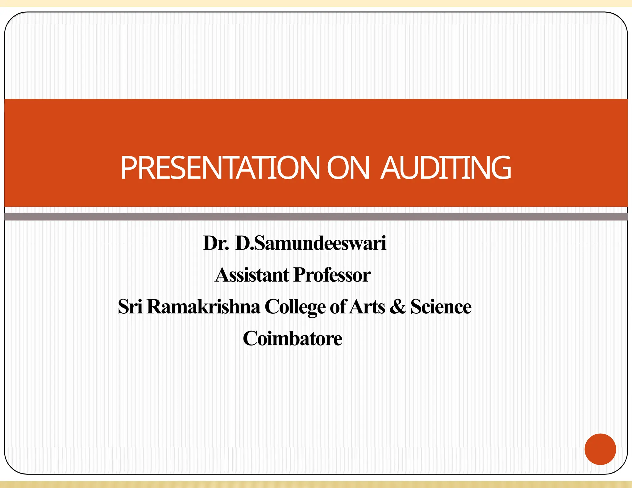 auditing introduction ppt will help to identify meaning | PPT