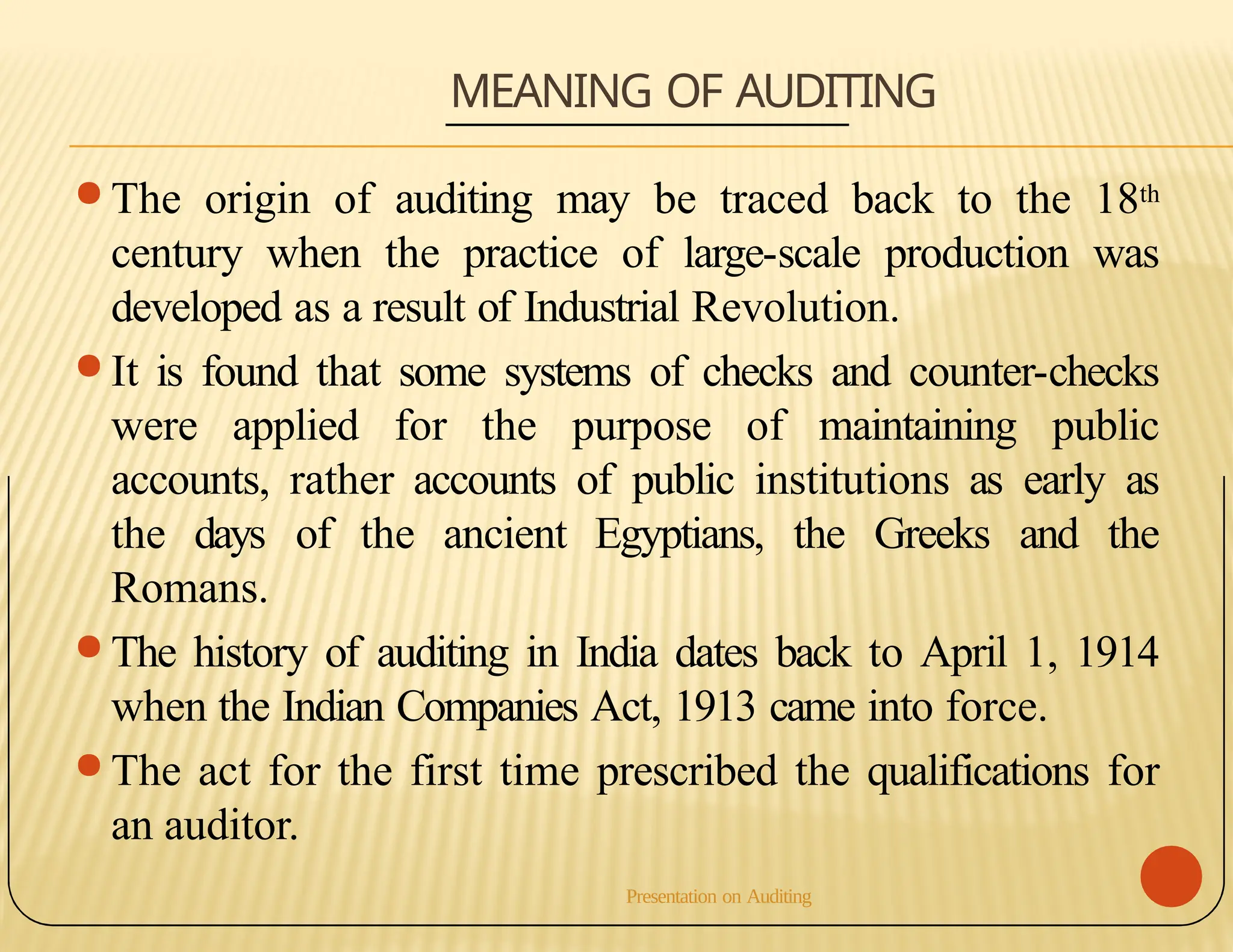 auditing introduction ppt will help to identify meaning | PPTX