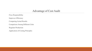 Cost Audit | PPT