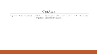 Cost Audit | PPT