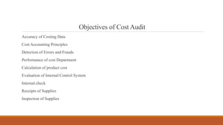 Cost Audit | PPTX