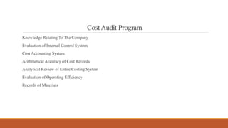 Cost Audit | PPT