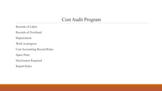 Cost Audit | PPTX