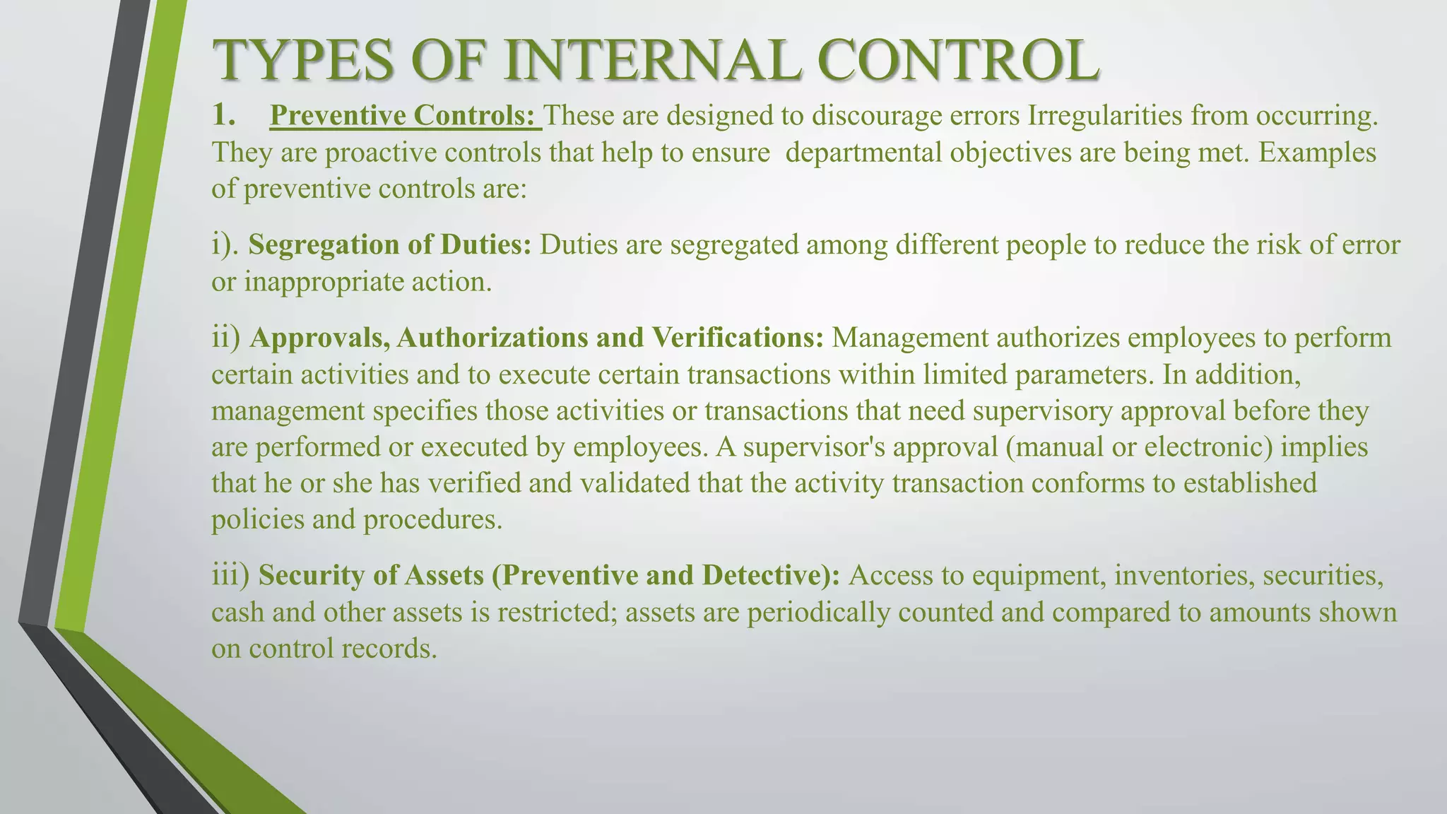 Auditing procedure & internal control system | PPTX
