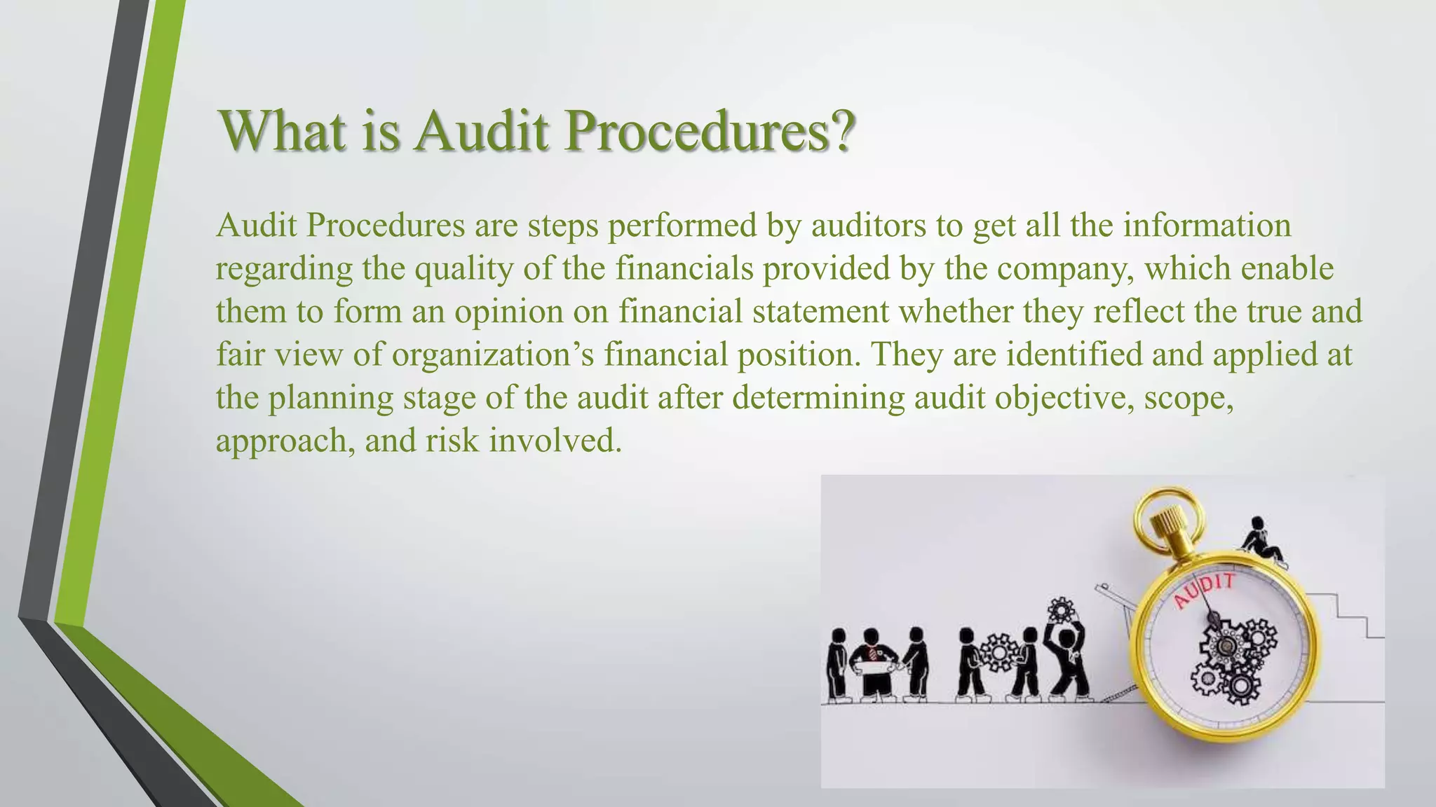 Auditing procedure & internal control system | PPTX