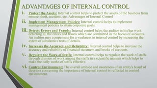 Auditing procedure & internal control system | PPTX