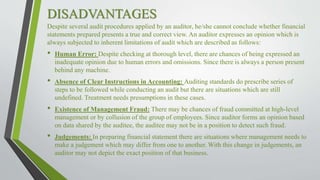 Auditing procedure & internal control system | PPTX