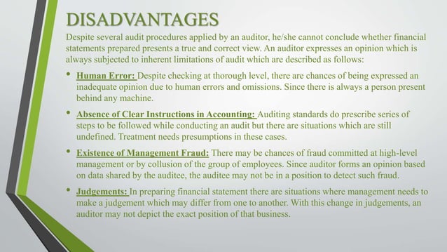 Auditing procedure & internal control system | PPT