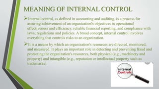 Auditing procedure & internal control system | PPTX