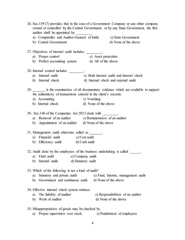Auditing question paper | DOCX | Business Accounting & Finance | Business