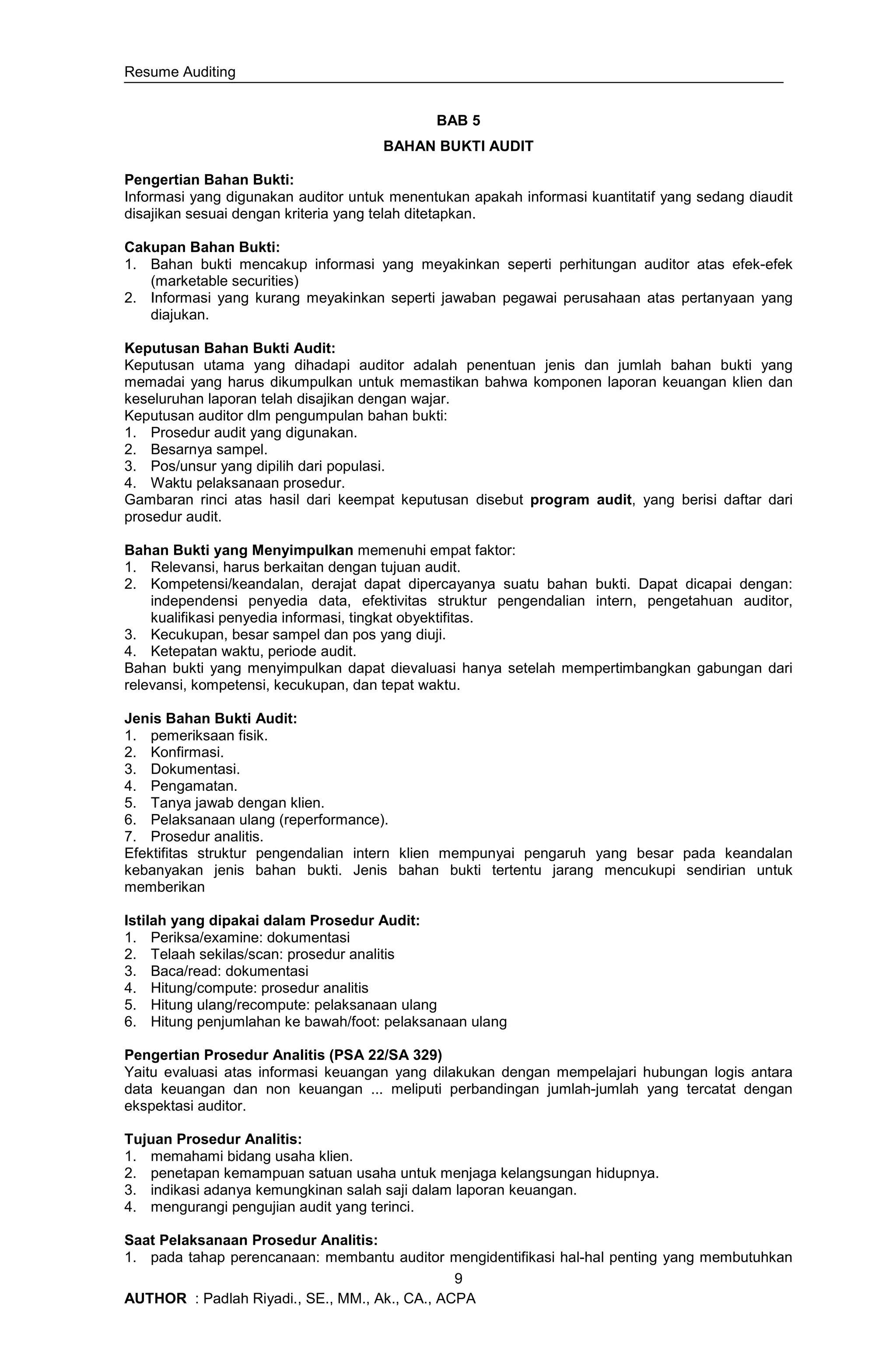 Auditing Resume Arens | PDF