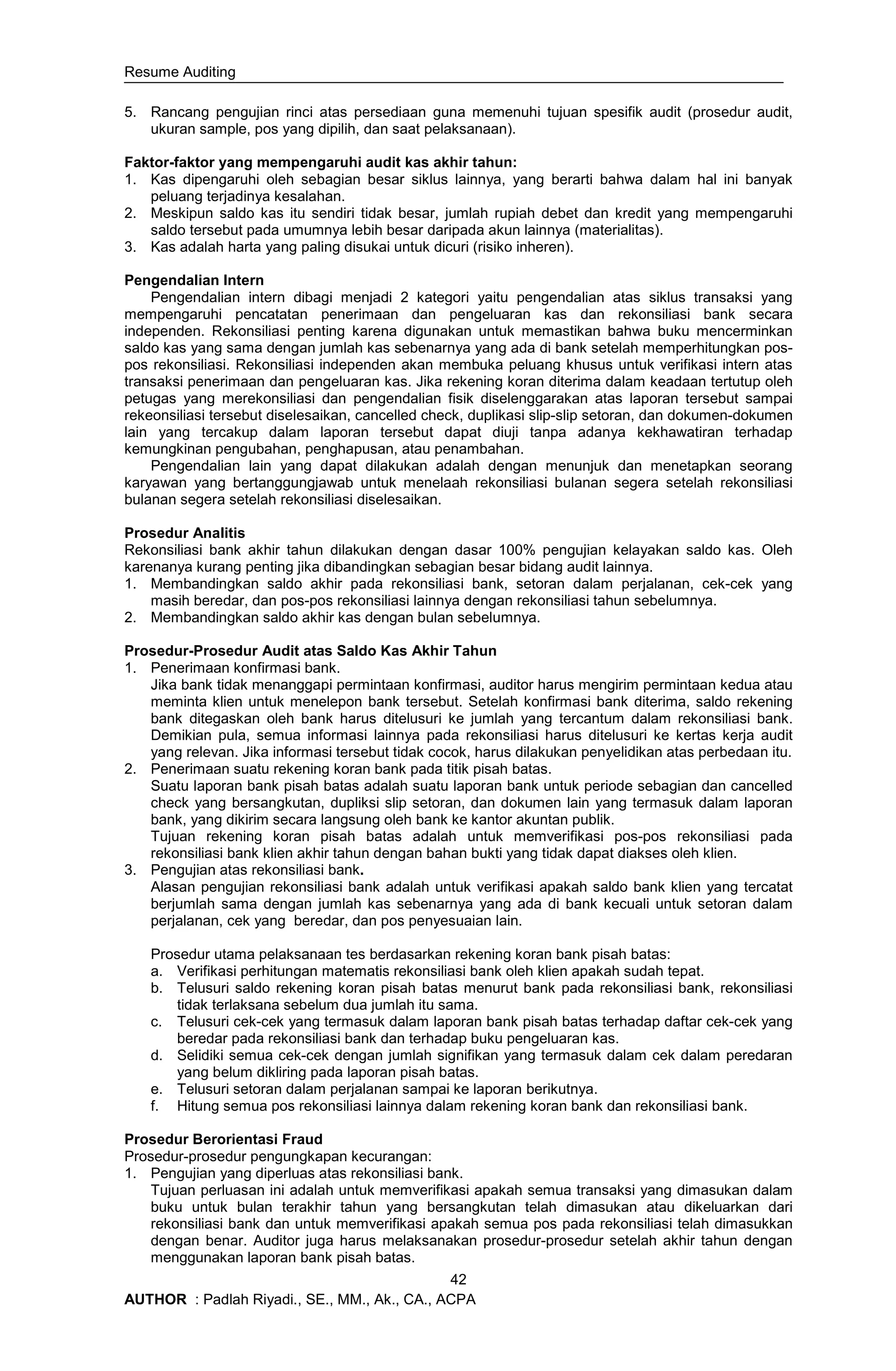 Auditing Resume Arens | PDF