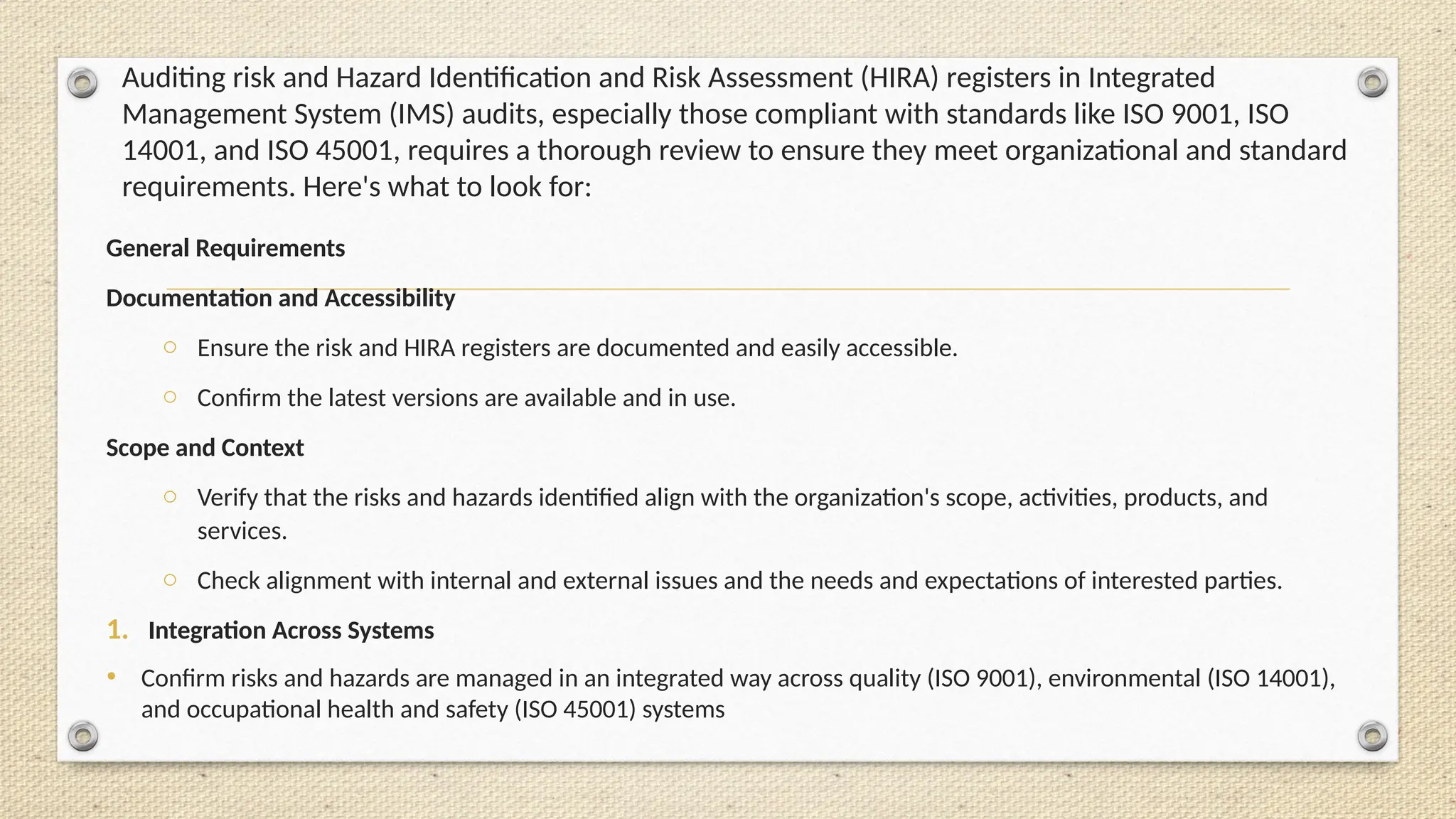 Hazards and aspects AUDITING RISK & HIRA REGISTERS.pptx