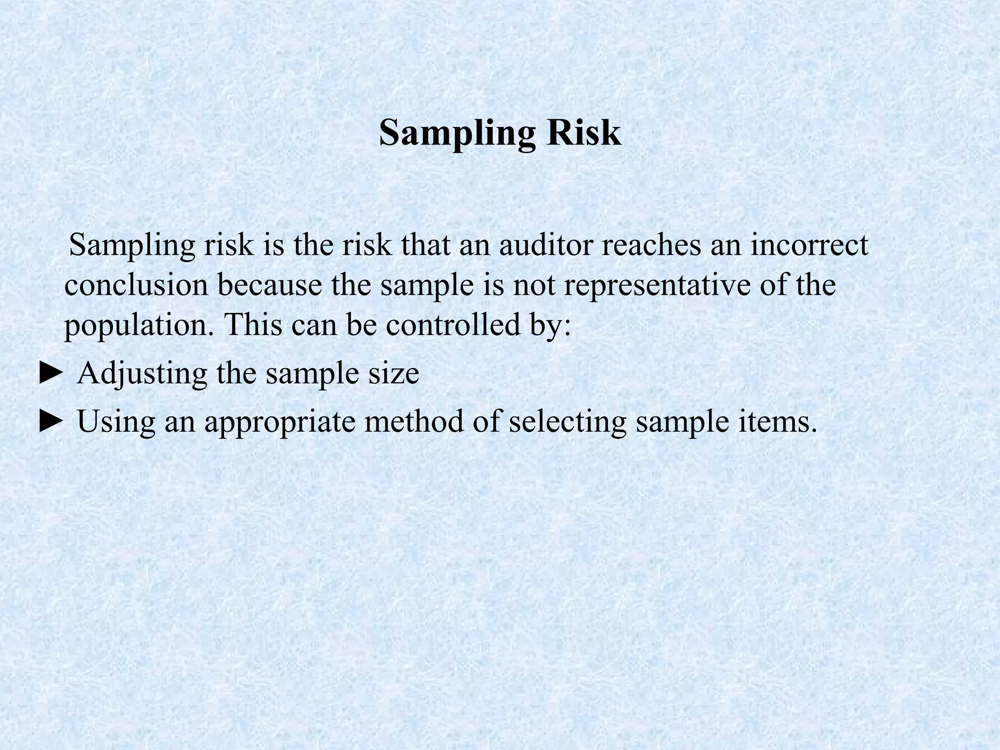 Auditing sampling presentation | PPT