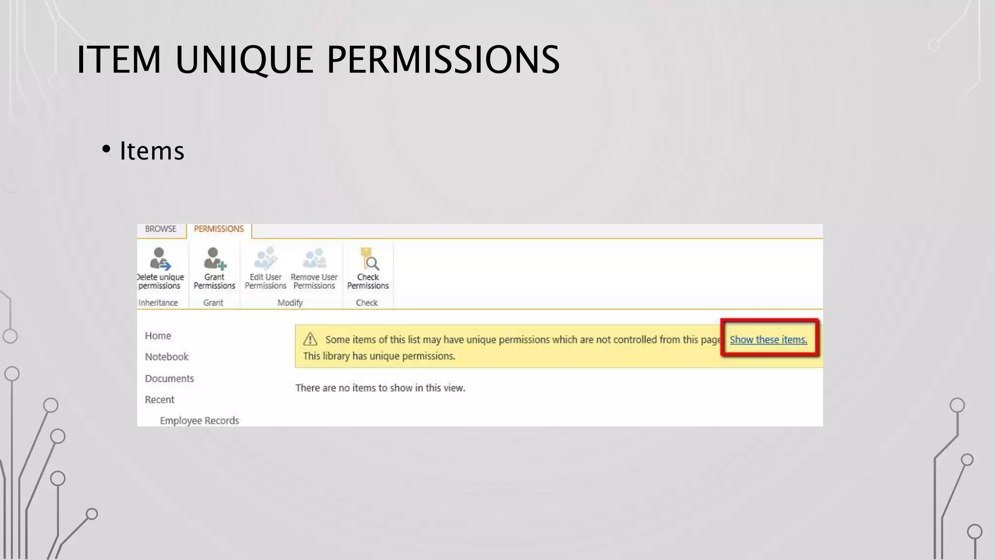 Auditing SharePoint Permissions | PPTX | Operating Systems | Computer Software and Applications
