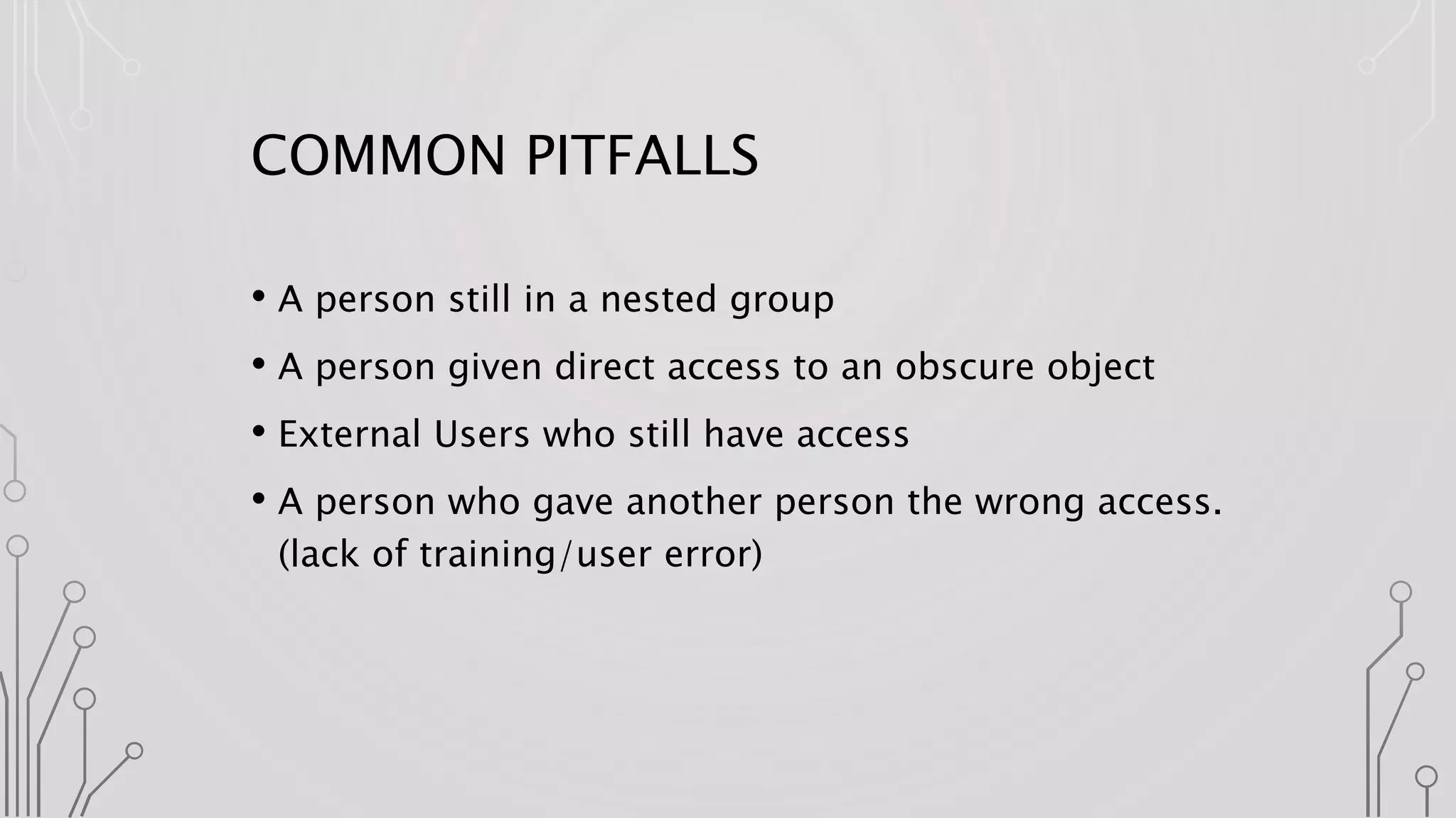 Auditing SharePoint Permissions | PPTX | Operating Systems | Computer Software and Applications