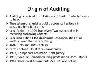 Auditing Short Note.pdf for accounting and finance | PDF