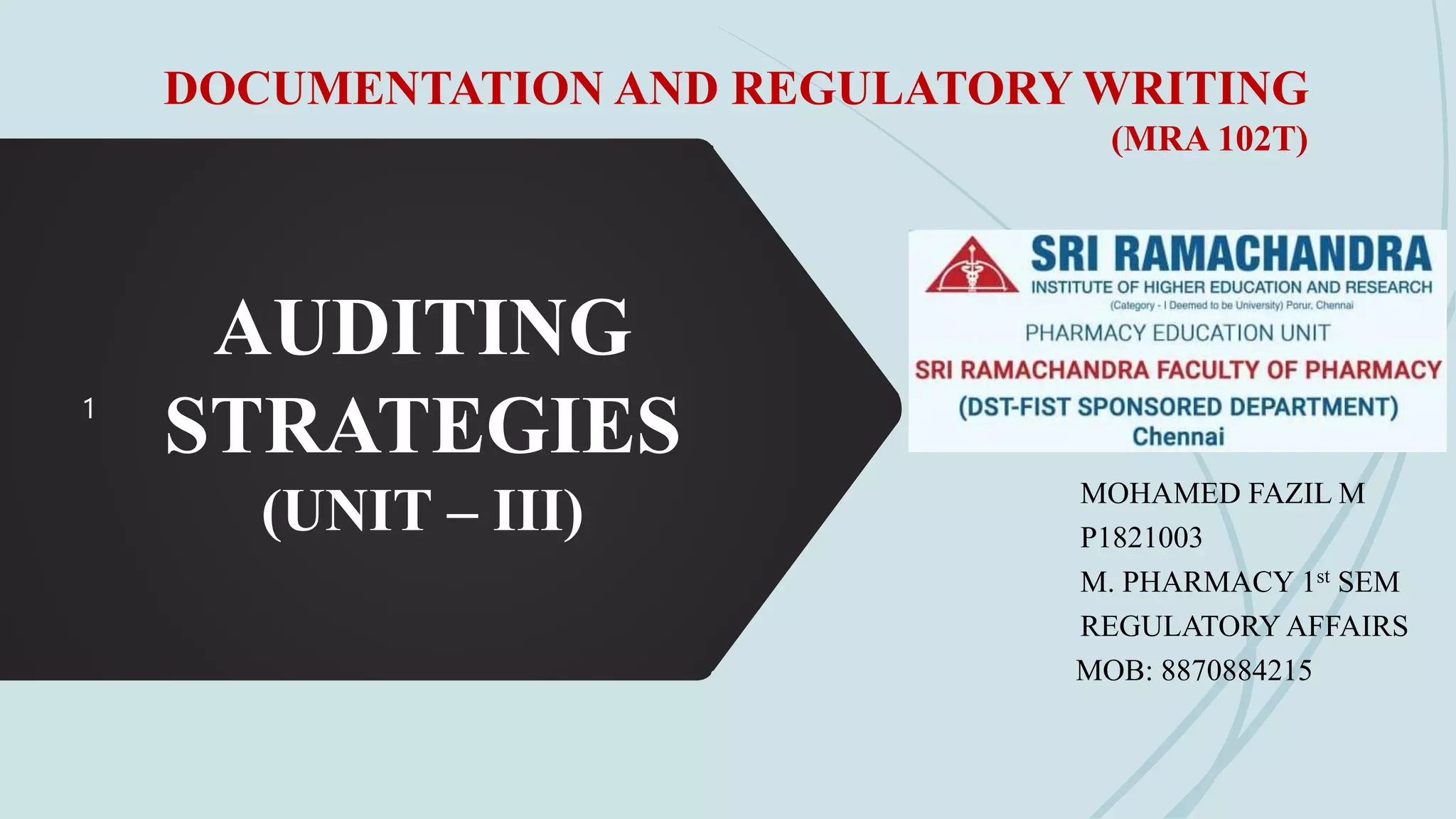 AUDIT - AUDITING STRATEGIES.pptx