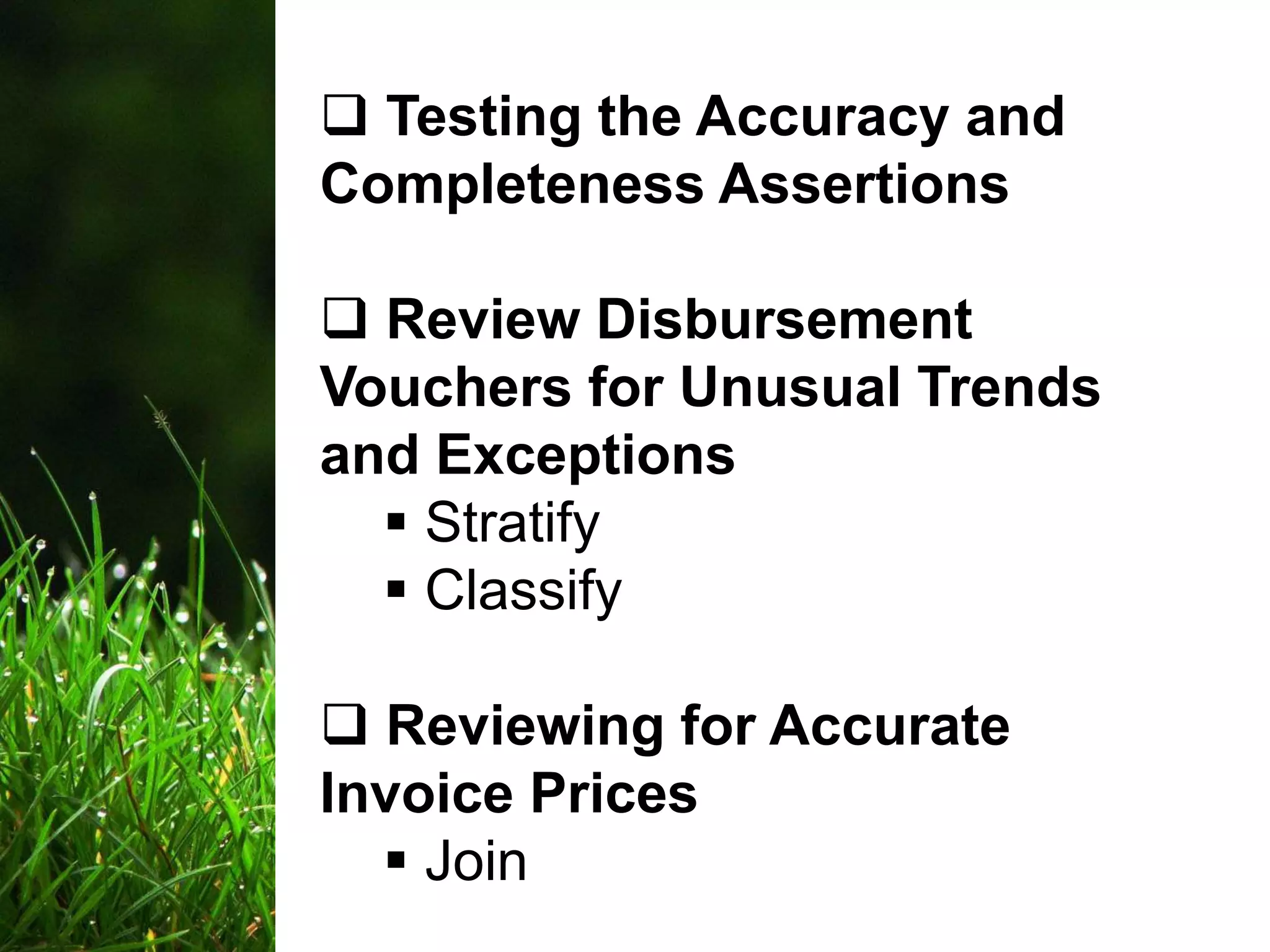 Auditing the expenditure cycle | PPTX