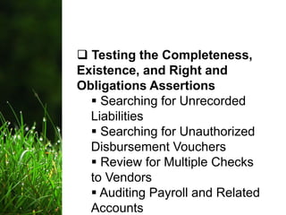 Auditing the expenditure cycle | PPTX