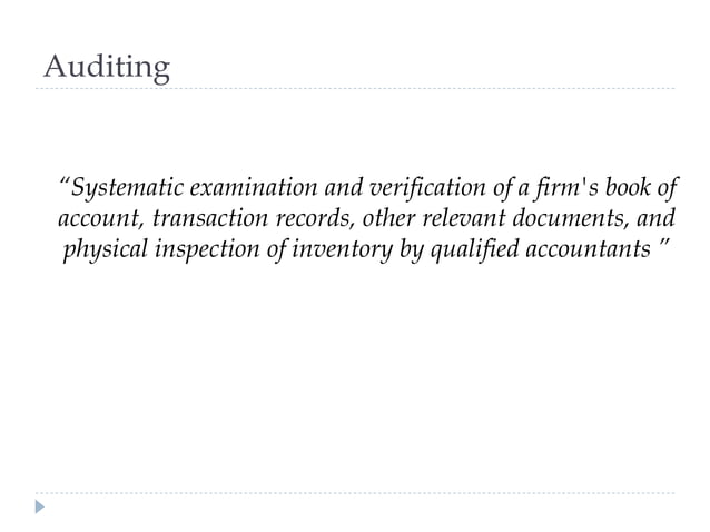 Auditing tools and Techniques | PPSX