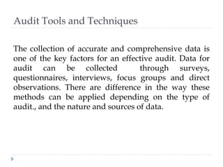 Auditing tools and Techniques | PPSX
