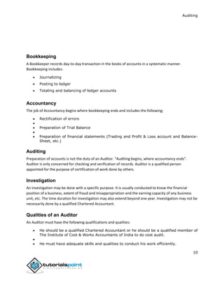 Auditing tutorial | PDF