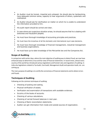 Auditing tutorial | PDF