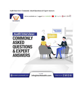 Audit Interview: Commonly Asked Questions & Expert Answers | Academy ...