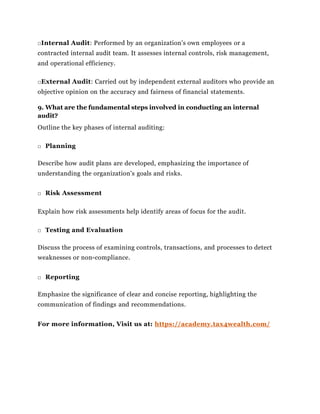 Audit Interview: Commonly Asked Questions & Expert Answers | Academy ...