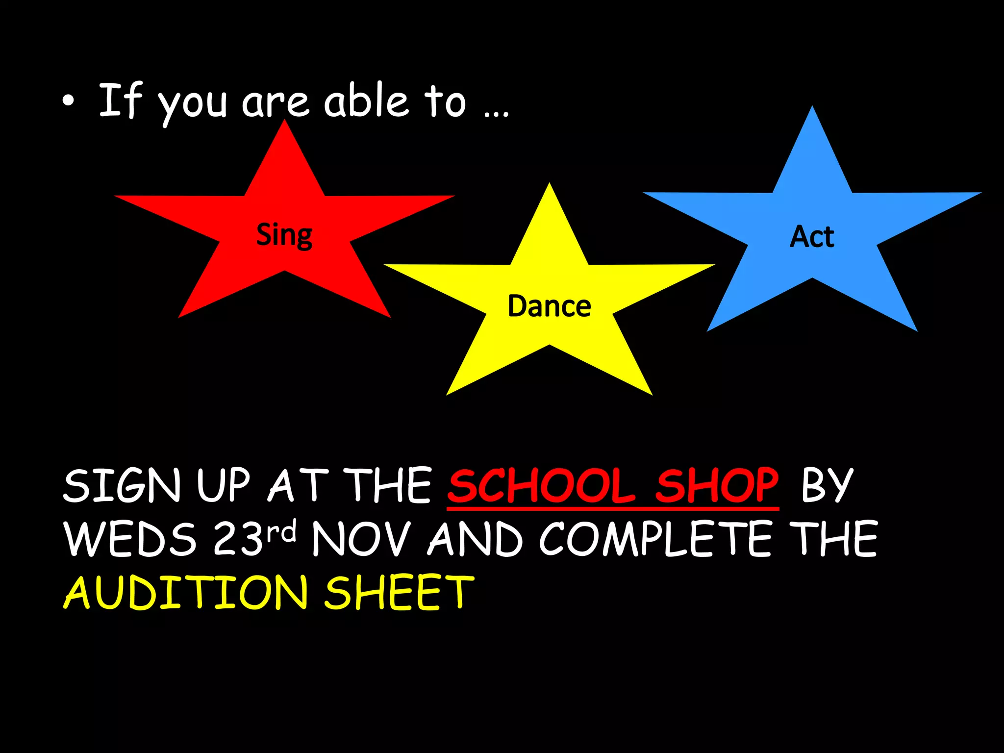 Audition PowerPoint | PPTX