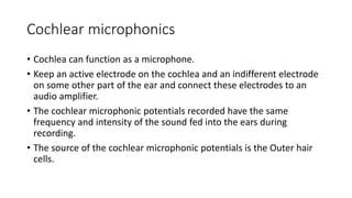 AUDITION auditory pathway endococlear potential | PDF