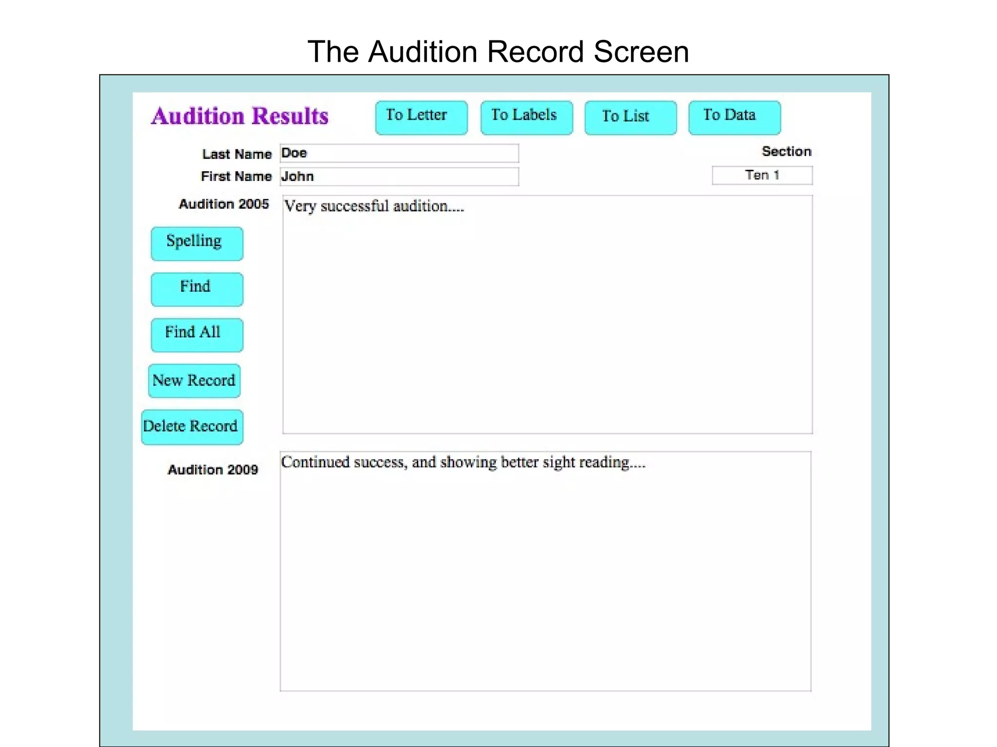 Auditions with file maker pro | PPT