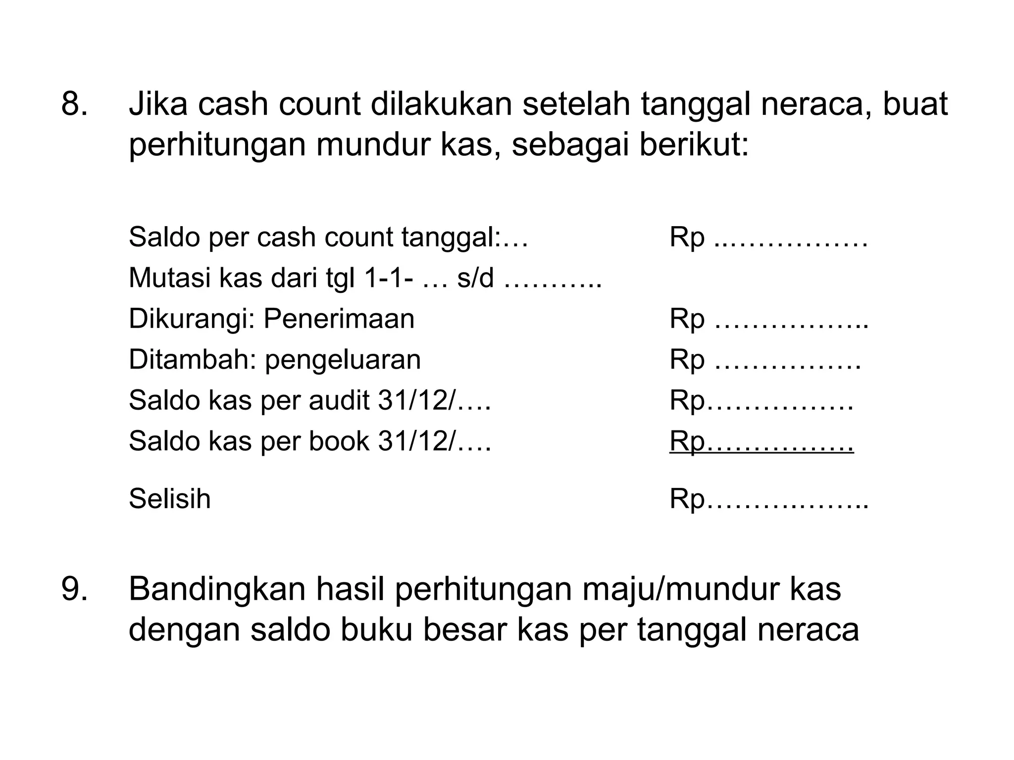 AUDIT KAS DAN SETARA KAS | PPT