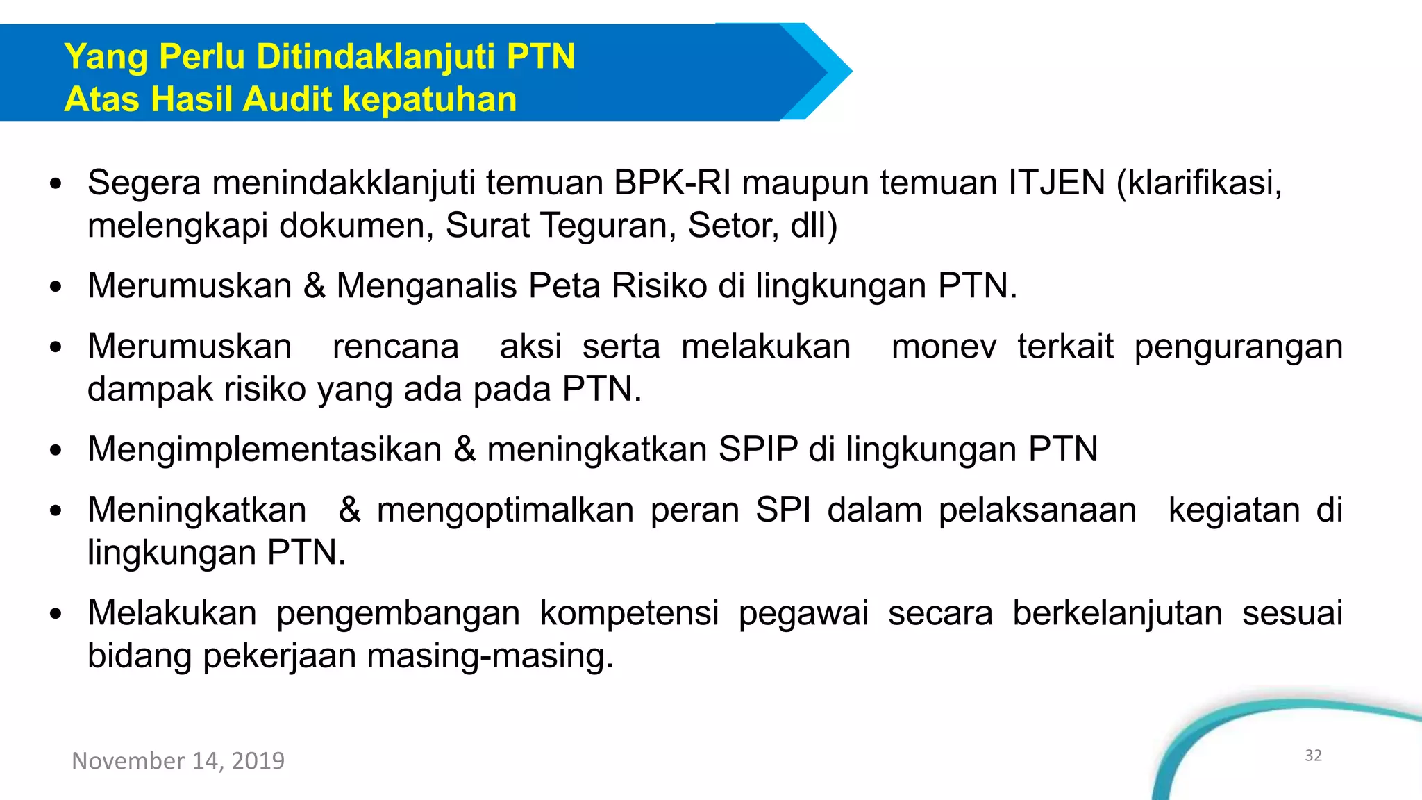 Audit Kepatuhan pada Perguruan Tinggi Negeri | PPTX
