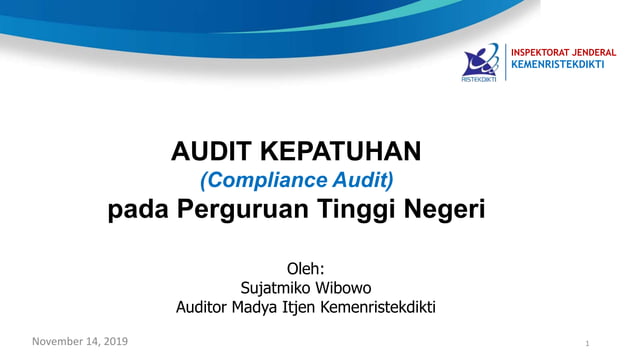 Audit Kepatuhan pada Perguruan Tinggi Negeri | PPTX