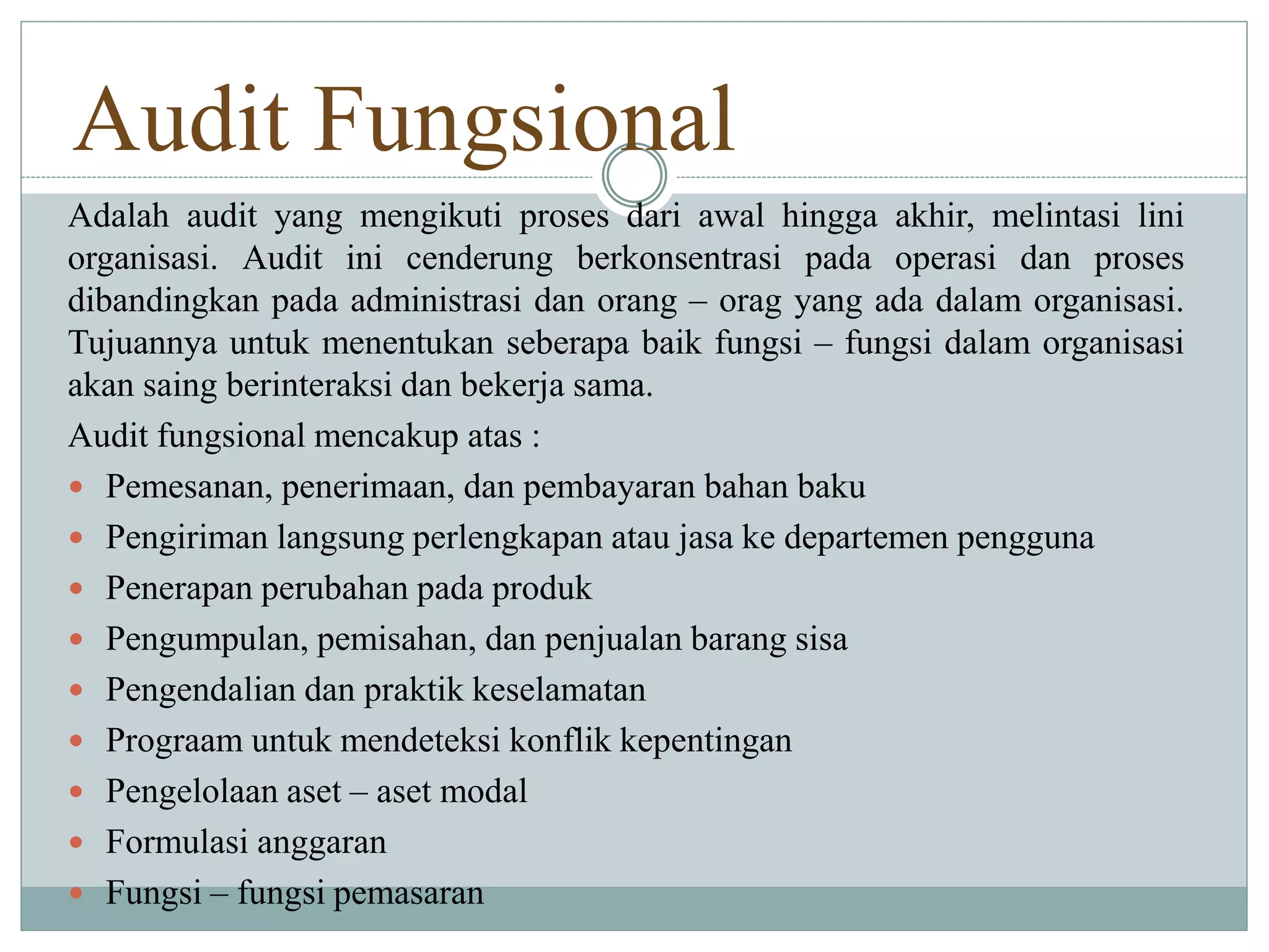 Audit kepatuhan pekerjaan lapangan1 | PPTX