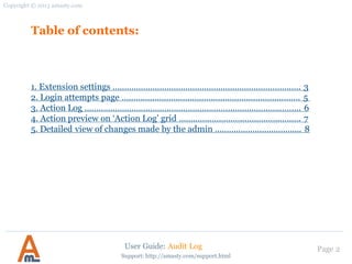 Admin Actions Log: Magento Extension by Amasty. User Guide. | PDF