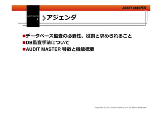 AUDIT MASTER ご紹介資料 | PPT