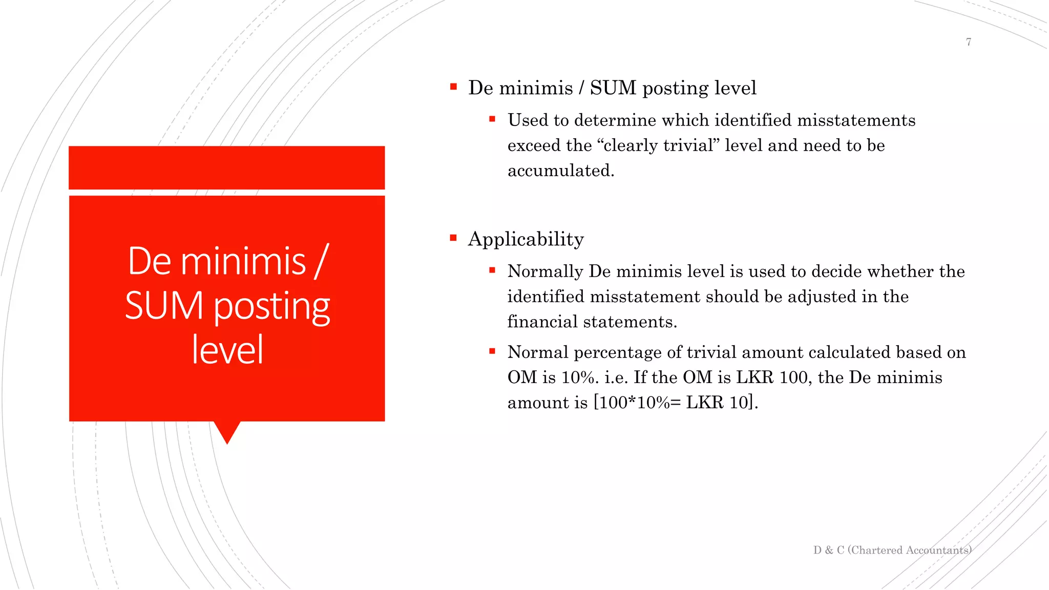 Audit materiality | PPTX