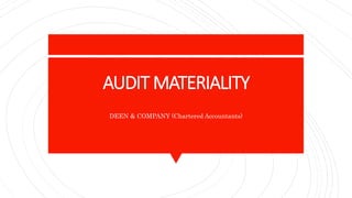Audit materiality | PPTX