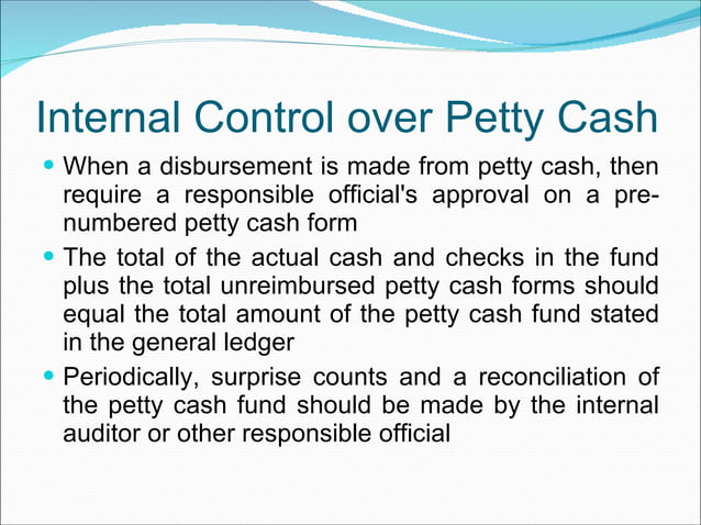Audit Of Imprest Petty Cash | PPT