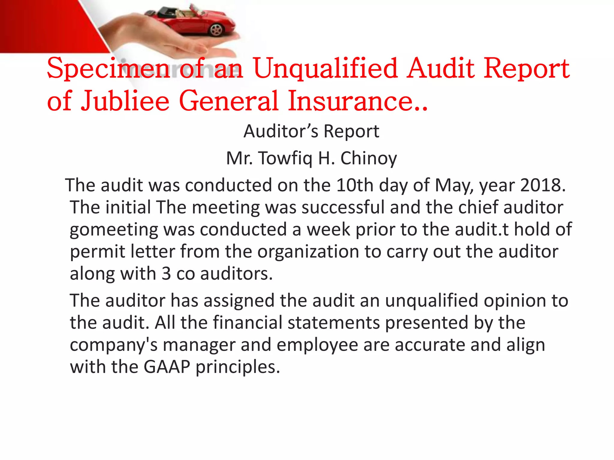 Audit of insurance companies | PPTX