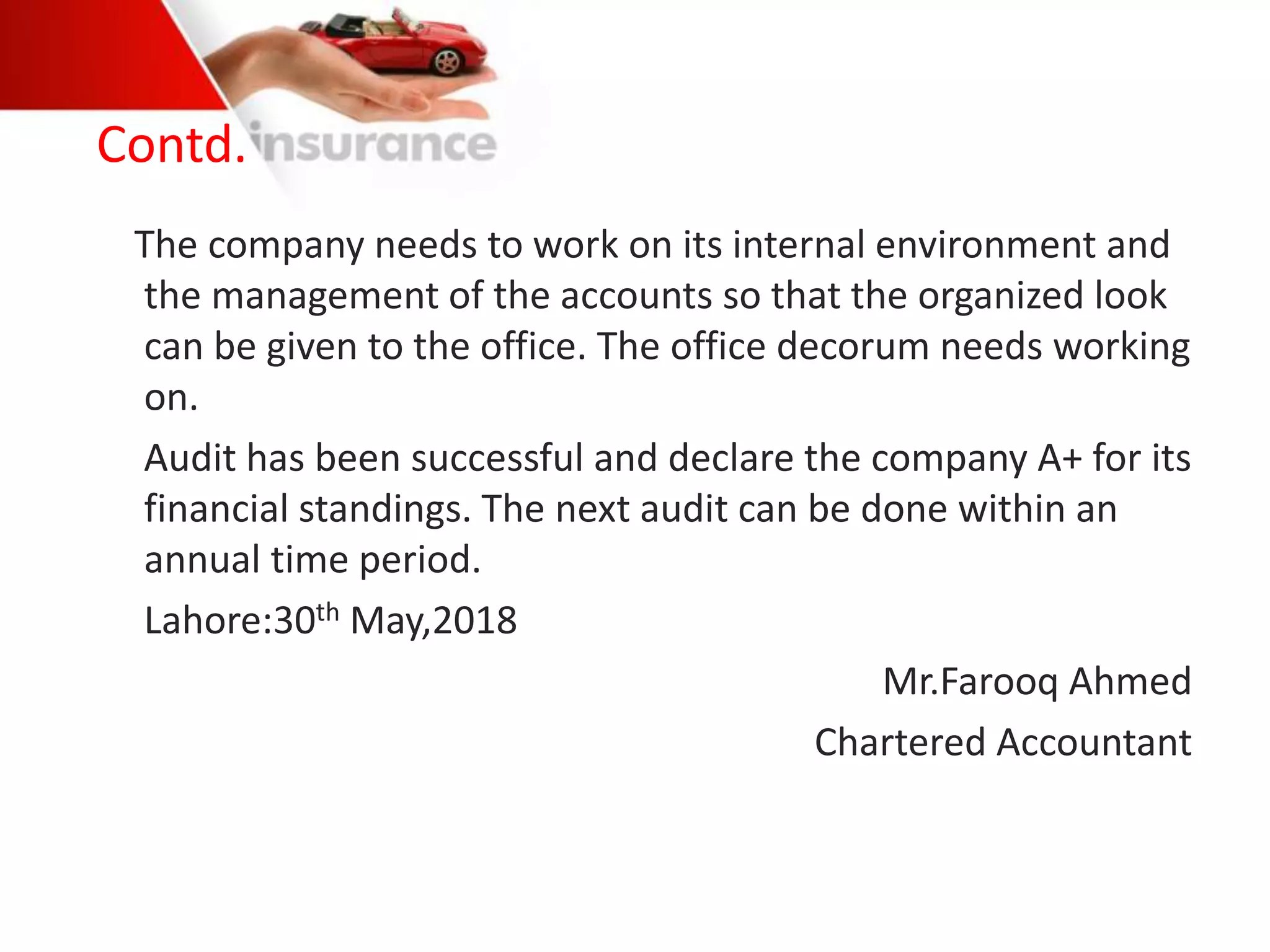 Audit of insurance companies | PPTX