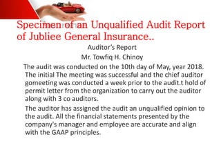 Audit of insurance companies | PPTX