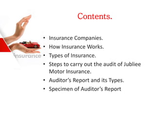 Audit of insurance companies | PPTX
