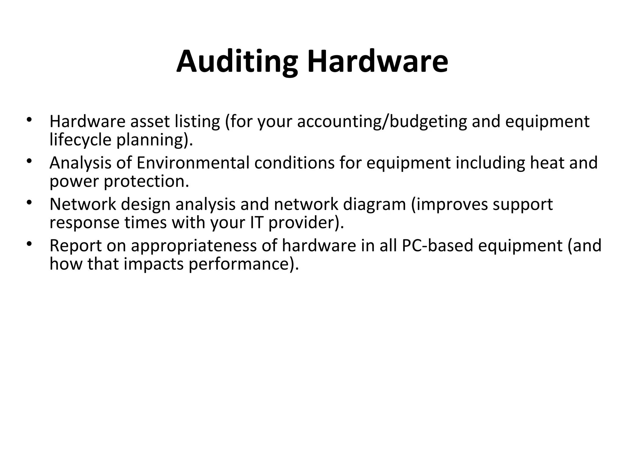 Audit of it infrastructure | PPT